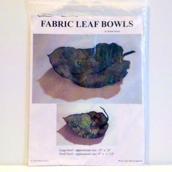 Wanda Nelson | Design | Lot Of Two Wanda Nelson Fabric Leaf Bowl ...